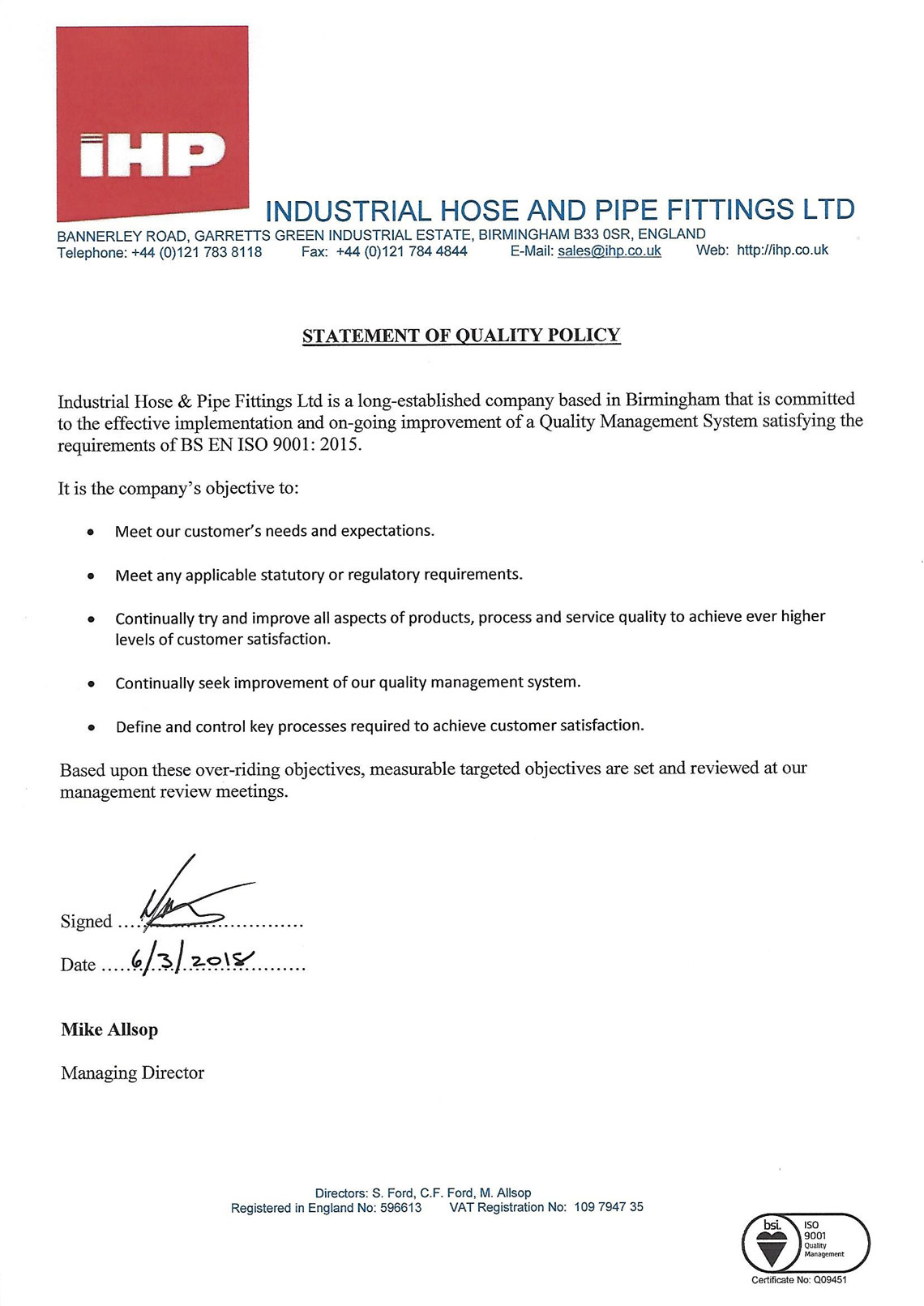 Quality | IHP